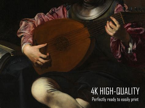 Caravaggio Wall Art The Lute Player Baroque Painting Religious