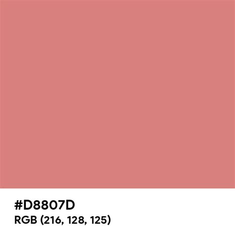 Mild Red Color Hex Code Is D8807d