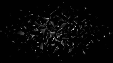 Shattered Glass Explosion Black Background Vector Image