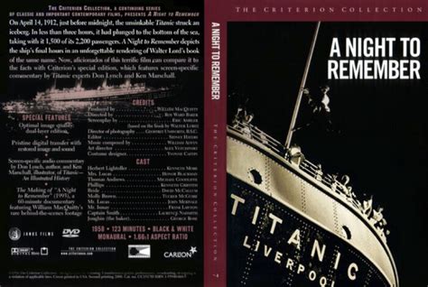 A Night To Remember 1958 Dvd Cover Dvdcovercom