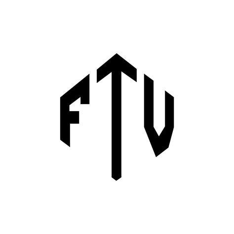 Ftv Letter Logo Design With Polygon Shape Ftv Polygon And Cube Shape