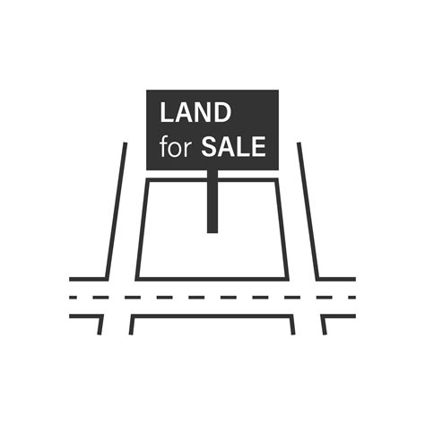 Land For Sale Vector Icon That Tract Of Land For Owned Sale