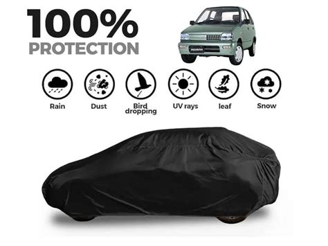 Suzuki Mehran Top Cover Black Coat Top Cover Water And Dust Proof Anti Heat Crack