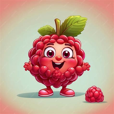 Premium Photo 3d Cute Raspberry Character