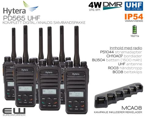 Bundle Hytera 6xpd565 Uhf Hytera Mca08 Rekkelander