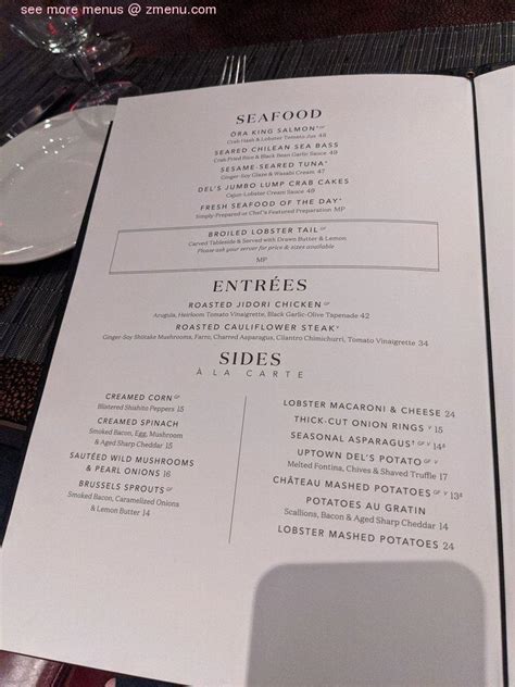 Online Menu Of Del Friscos Double Eaglesteakhouse Restaurant Los