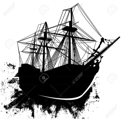Detail Pirate Ship Silhouette Clip Art Koleksi Nomer 33