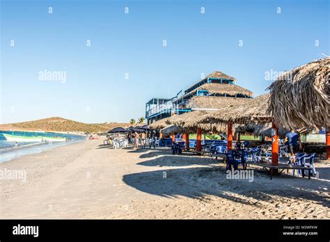 A Row Of Restaurants And Rental Outfits Tecolote Beach La Paz Baja