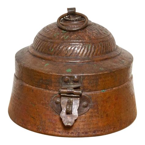 Vintage Hand Hammered Copper Chapti Box Chairish