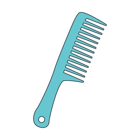 Vector Illustration Of A Hair Comb Hair Brush Clipart Hair Comb