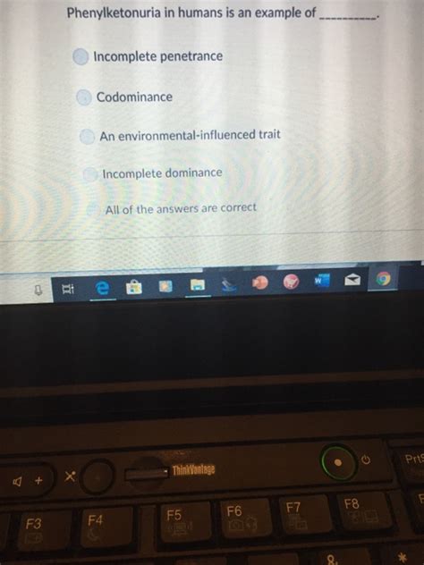 Solved Phenylketonuria In Humans Is An Example Of Incomplete