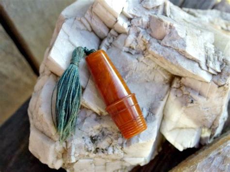 1930s Bakelite Sewing Kit With Thimble Cap And Silk Tasseled Cord