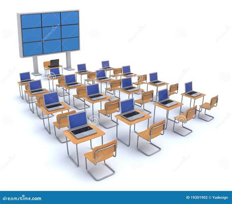 Salle De Classe Moderne Illustration Stock Illustration Du Filaire