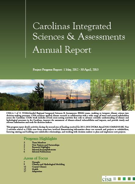 Cisa Annual Report 2013 Climate Program Office