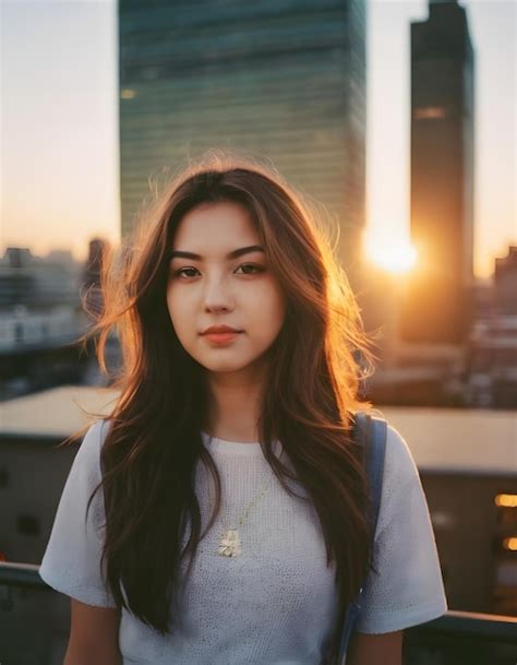 Premium Ai Image Women And Buildings In The Background