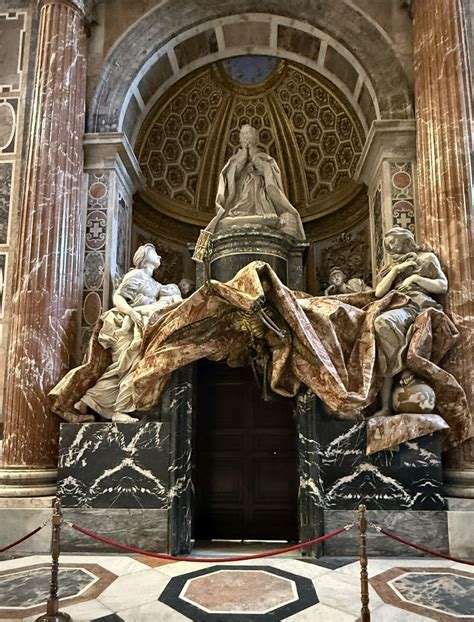 Il Monumento Funebre Di Alessandro Vii Chigi In San Pietro Il Papa E