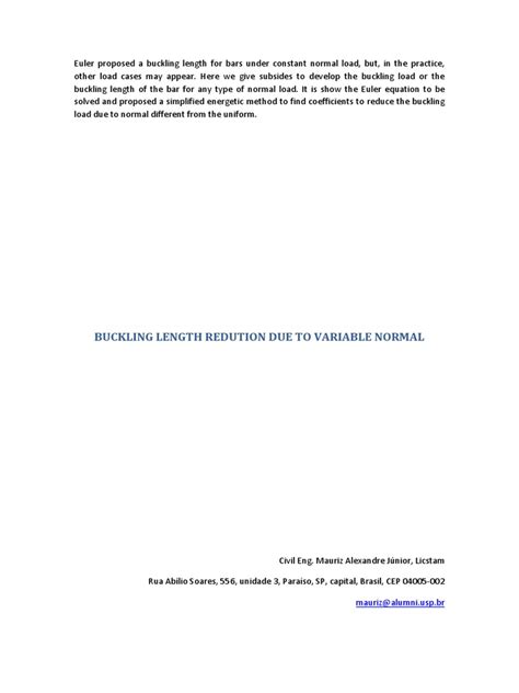 Buckling Length Pdf