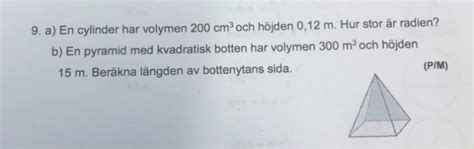 Matematik åk 8 Prov Frågor 4 MatematikÅrskurs 8 Pluggakuten