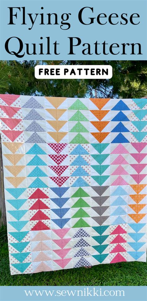 Flying Geese Quilt Pattern And Easy Method Tutorial Sew Nikki