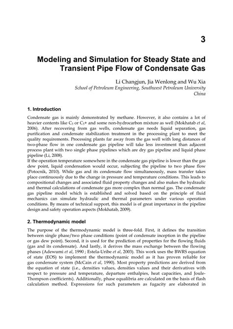 pdf modeling and simulation for steady state and transient pipe flow