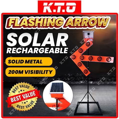 Traffic Solar Flashing Arrow Panel Turn Signal Light Road Safety Led Light Rechargeable Battery