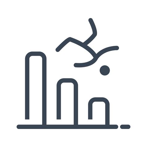 Businessman Chart Graph Fall Decrease Statistics Business Icon