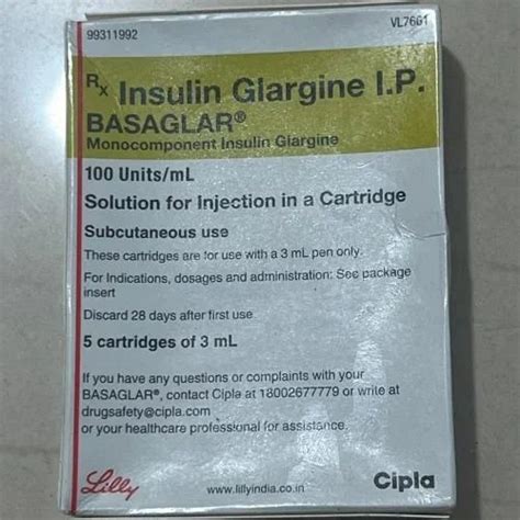 Basaglar 100 Ml Injection At ₹ 3000piece इंसुलिन इंजेक्शन In Kolkata