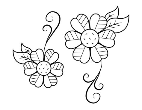 Abstract Flower Coloring Pages