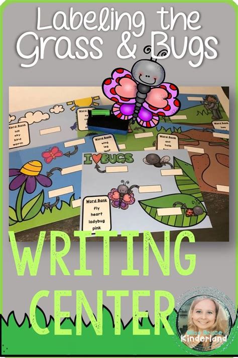 Label The Picture Writing Center Grassbug Theme Writing Center