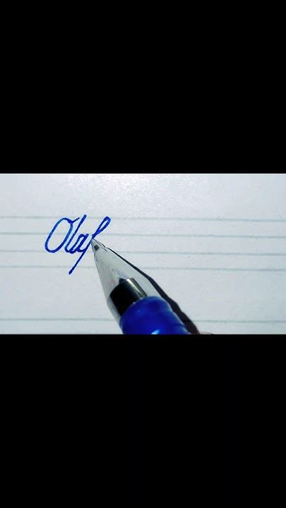 Name Of Olaf Write ️ Calligraphy Handwriting Calligraphyhandwriting Youtube