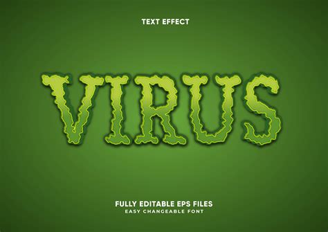 Green Rough Virus Text Effect 1108419 Vector Art At Vecteezy