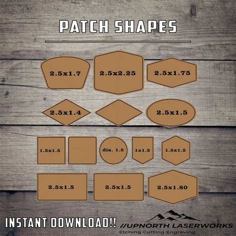 Hat Patch Shapes Etsy
