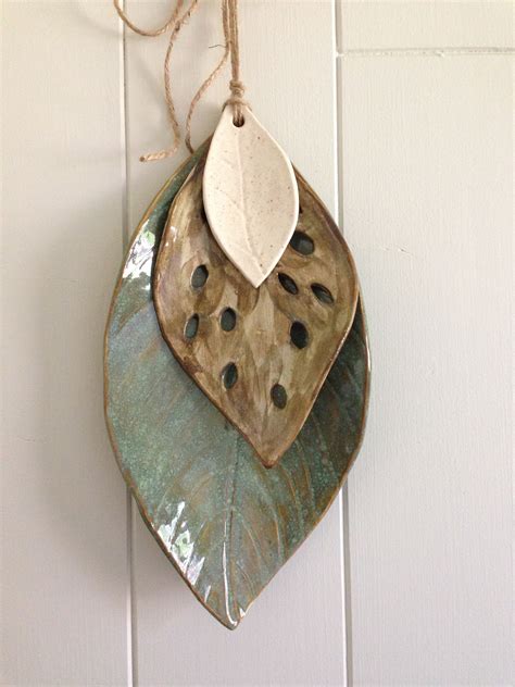 Ceramic Leaf Wall Hanging