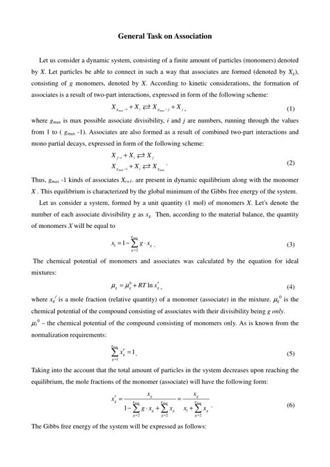 Pdf General Task On Association
