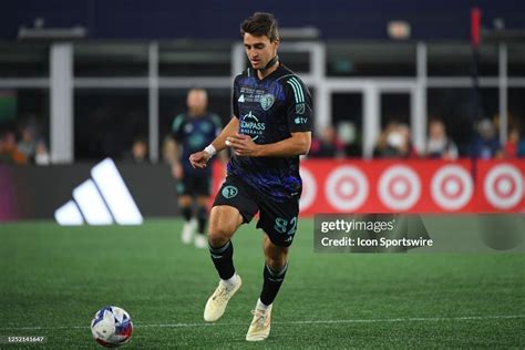Sporting Kansas City Defender Chris Rindov Dribbles The Ball During A