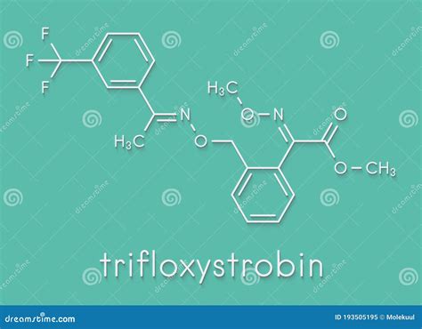 Trifloxystrobin Fungicide Molecule Skeletal Formula Royalty Free Stock