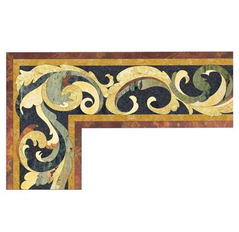 Marble Inlay Flooring Border Designs Aalto Marble Inlay