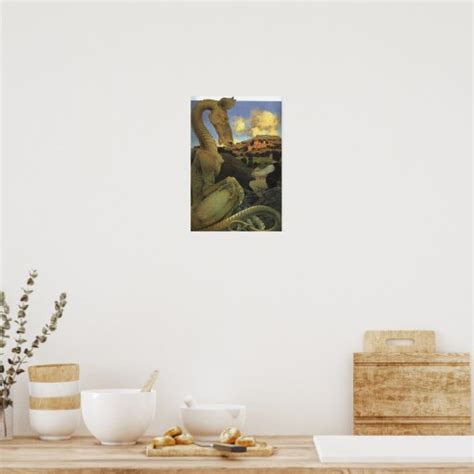 The Reluctant Dragon Maxfield Parrish Poster Zazzle
