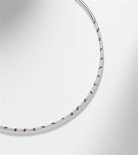 Torque Zèbre 9kt White Gold Necklace With Diamonds In Silver Yvonne Leon Mytheresa