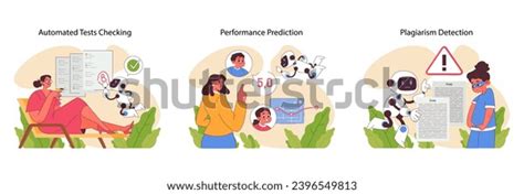 Ai Education Illustration Streamlining Assessment Automated Stock