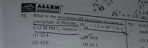 Question From Ionic Equilibria The Answer Is Third Option Please Expl