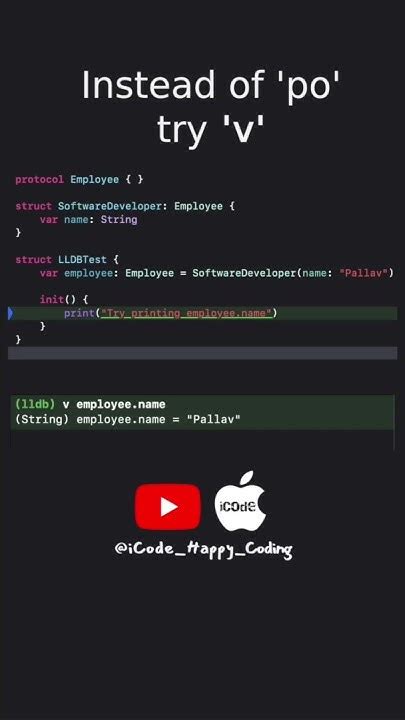 lldb commands po vs v iosdeveloper debugging ios xcode youtube