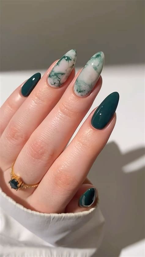 Emerald Green Marble Nails Artofit
