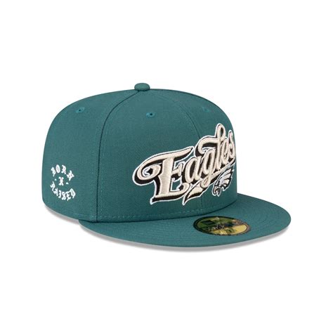 Born X Raised X Philadelphia Eagles Script 59fifty Fitted Hat New Era