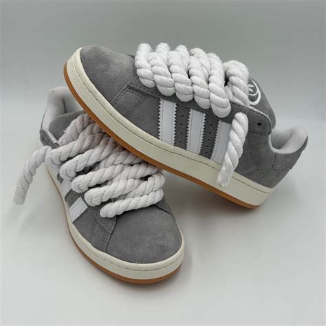 Adidas Campus 00s Grey Rope Laces White Ev8 Socal