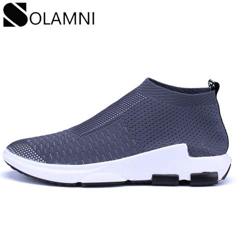 Buy Air Mesh Sock Sneaker Men Slip On High Top Casual Shoes Mens