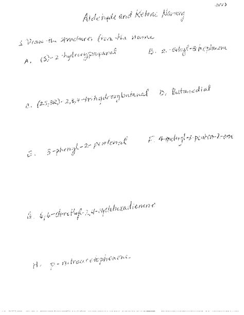 Aldehyde And Ketone Naming Chem 211 S 2 Hydroxypropanal B 2 C D