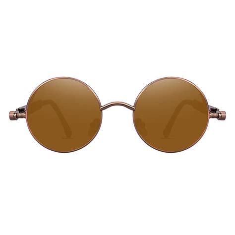Steampunk Retro Round Circle Sunglass Metal Frame Uv Protection Tawny Aladdin Shoppers At