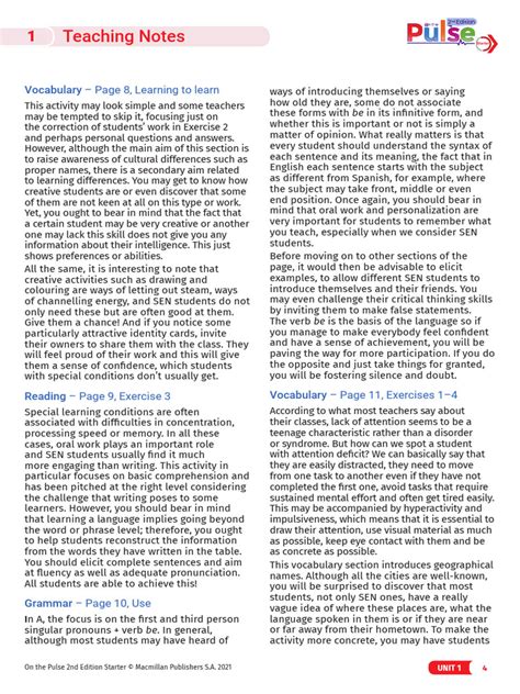 Otp2 Sl Sen Booklet U1 Pdf Reading Comprehension Learning