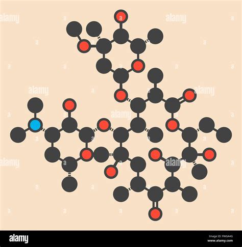 Erythromycin Antibiotic Drug Macrolide Class Chemical Structure